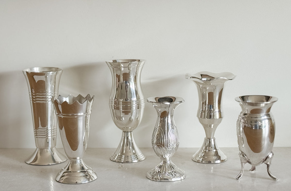 Queen Anne's Silver Bud Vases – Cottage Home